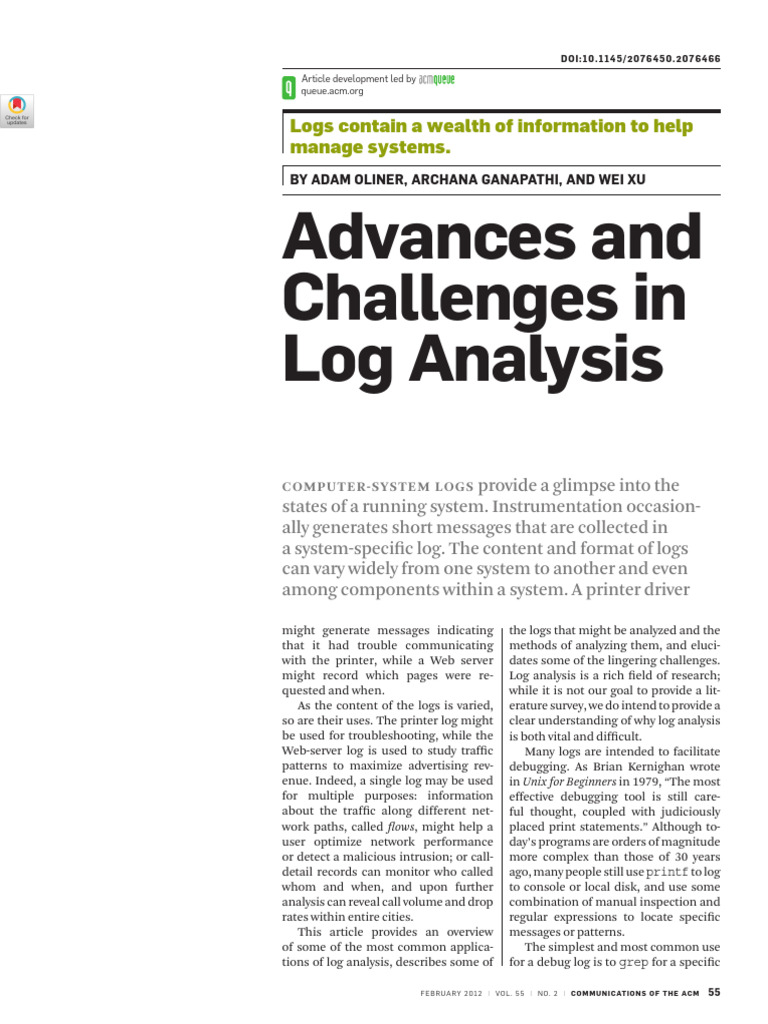 Log Challenges | PDF | Machine Learning | Networking