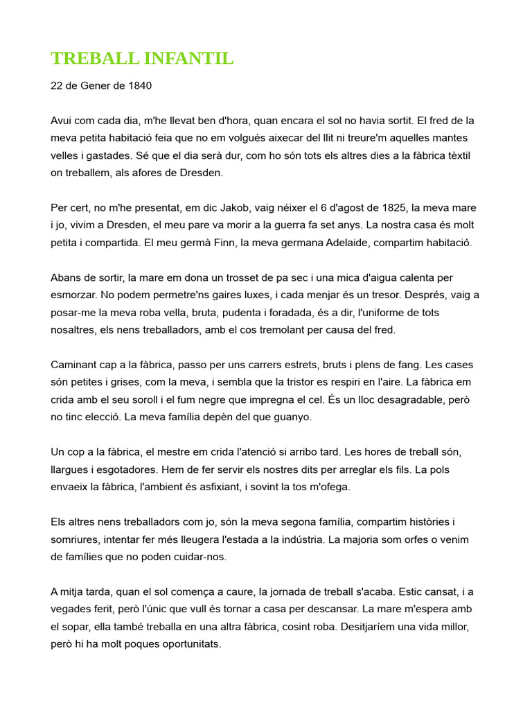 Treball Infantil | PDF