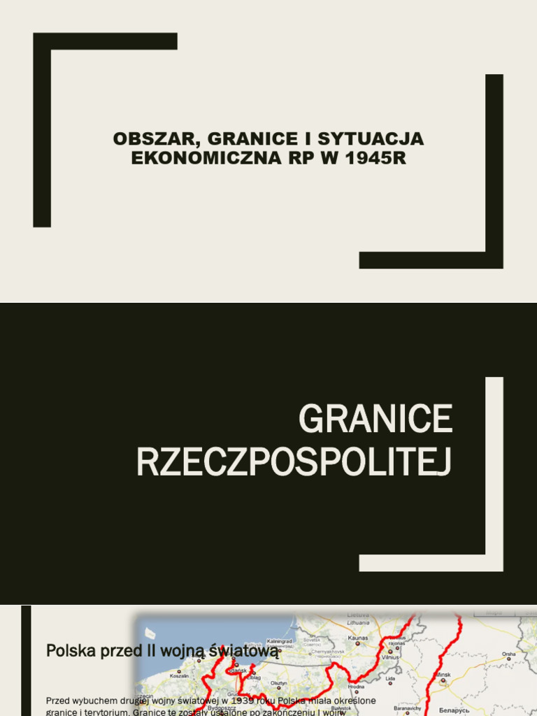 Granice Polski I Sytuacja Ekonomiczna W 1945 | PDF