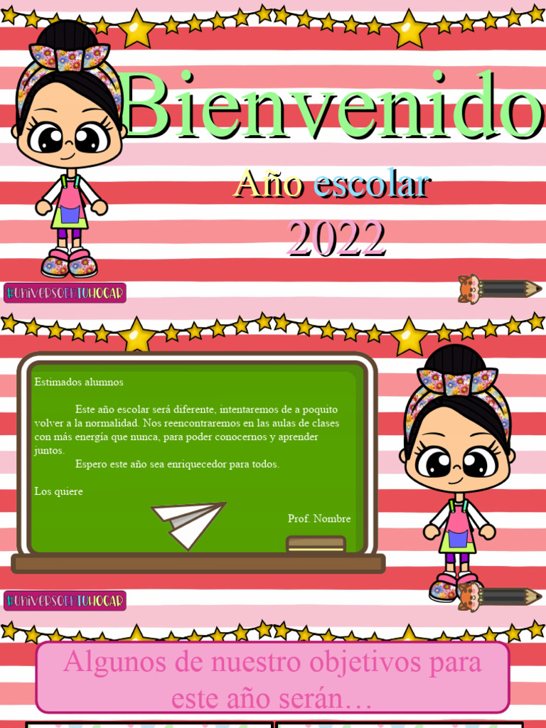 Bienvenida Al Año Escolar 2022 Pdf Relaciones Personales Crianza Y