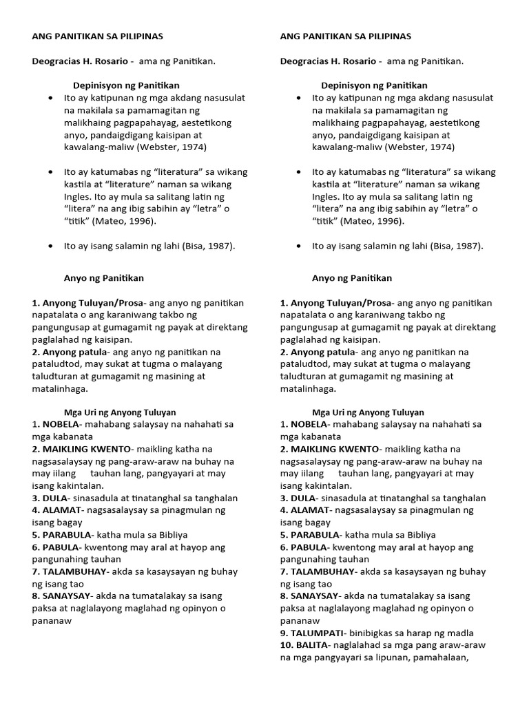 Ang Panitikan Sa Pilipinas | PDF