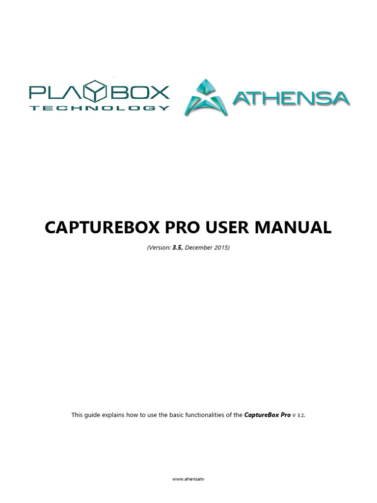 Capture Box Pro Users Manual | PDF | Port (Computer Networking) | Computer Network