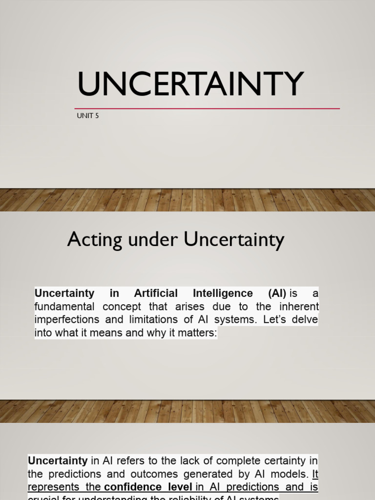 UNIT 5 - Uncertainty | Download Free PDF | Probability | Artificial Intelligence
