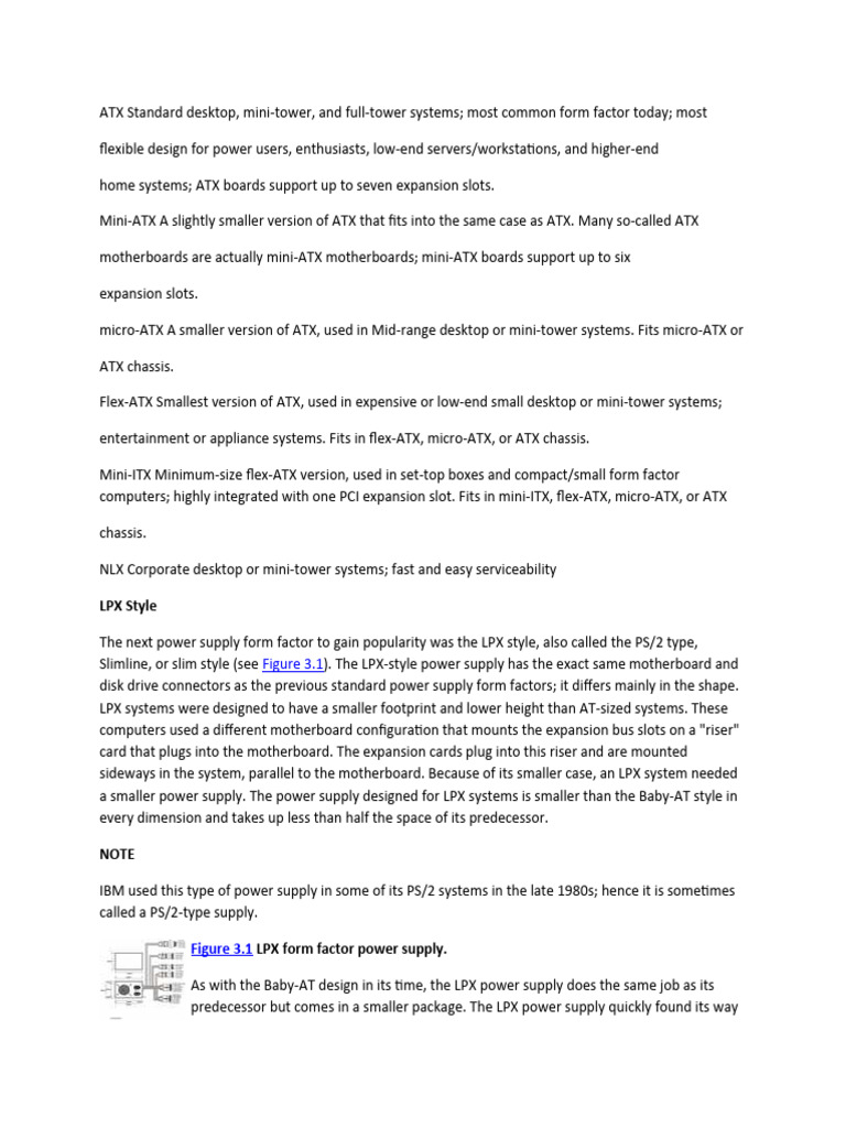 ATX Standard desktop | PDF | Computer Hardware | Computing