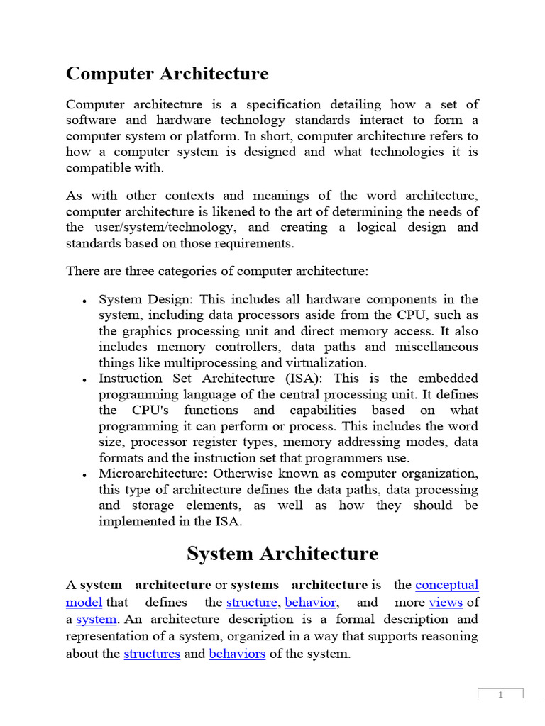 Computer Architecture | PDF | Computer Architecture | Random Access Memory