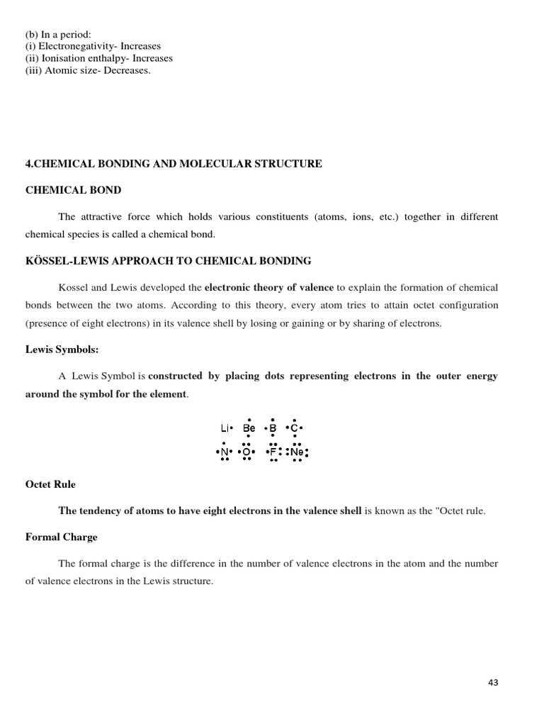 Chemistry Complete Study Material For Class 11 | PDF | Chemical Bond ...