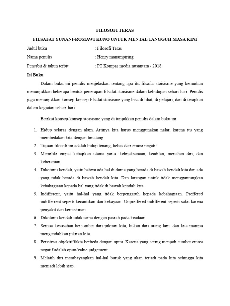 Filosofi Teras | PDF