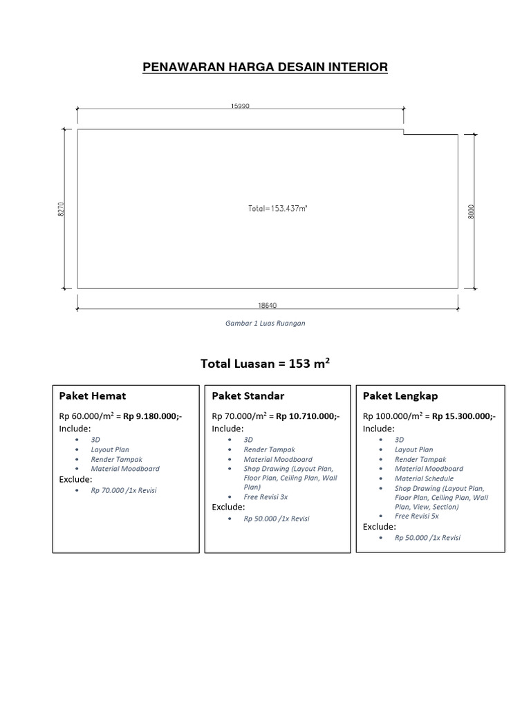 Penawaran Harga Desain Interior | PDF | Art