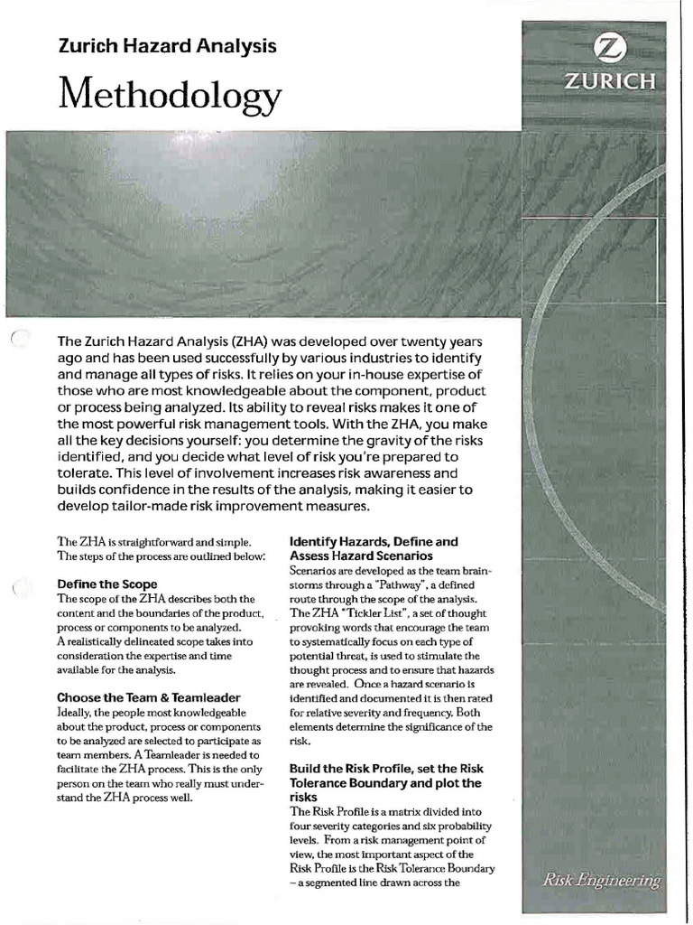 Zurich Hazard Analysis | PDF | Risk | Risk Management