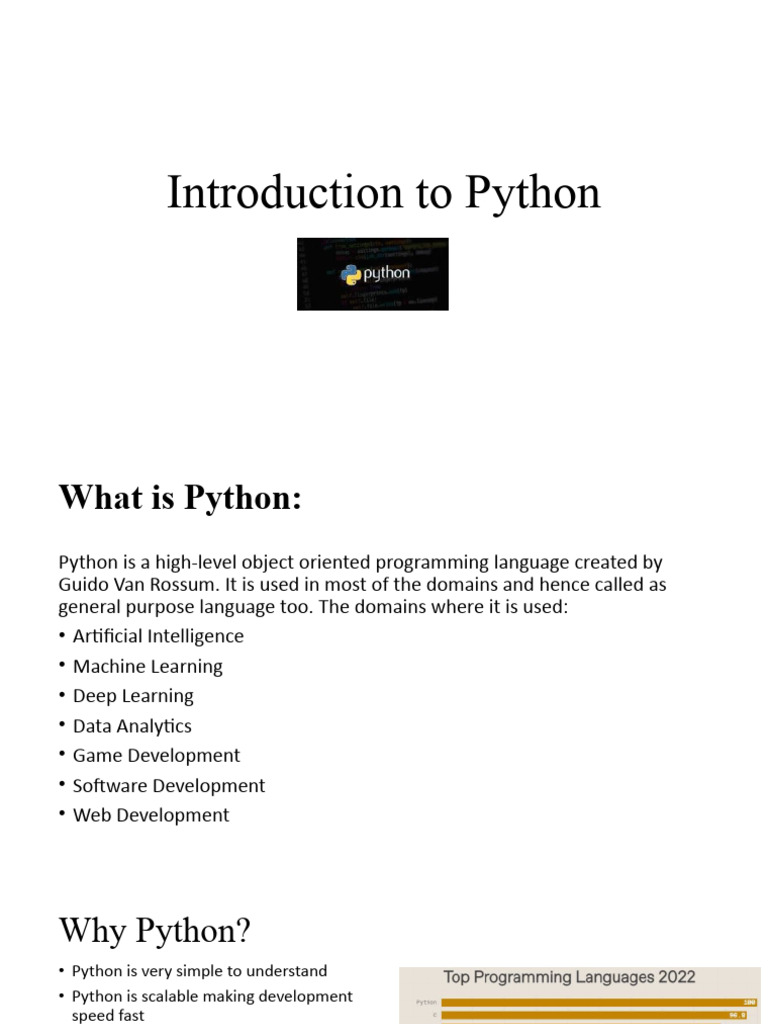 11introduction To Python Pdf Python Programming Language Control Flow 3971