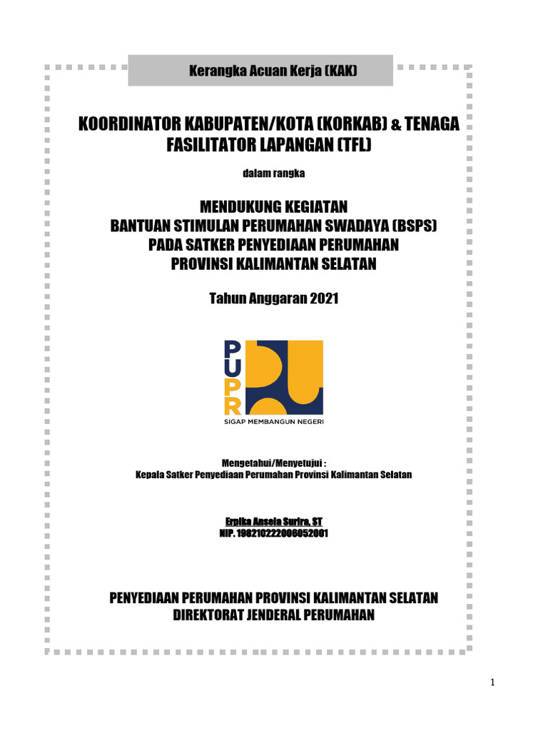 Kak TFL Dan Korfas 2021 | PDF | Bisnis