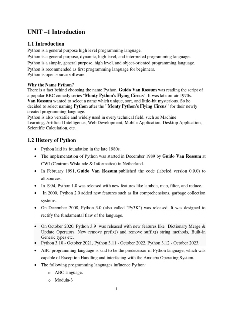 PP Unit I Notes Dbatu-1 | PDF | Python (Programming Language) | Command ... PP Unit I Notes Dbatu-1 | PDF | Python (Programming Language) | Command ...