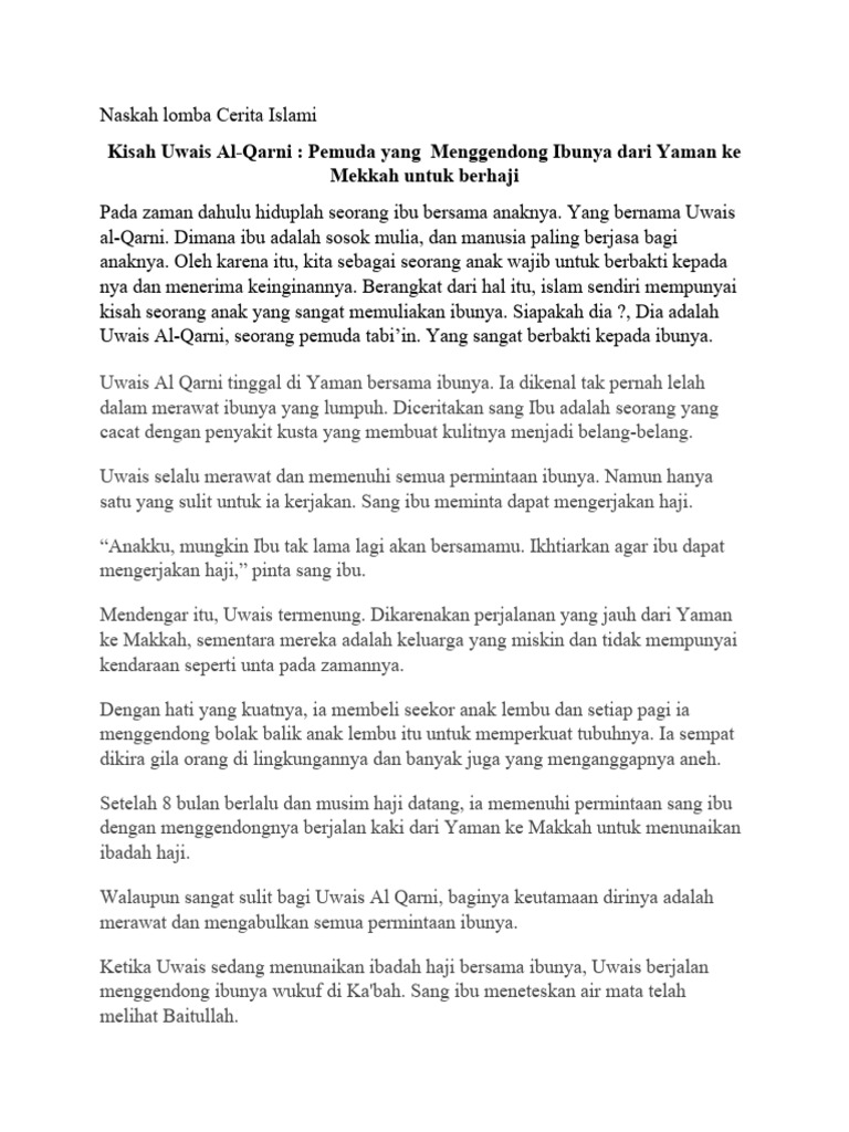 Naskah Lomba Cerita Islami | PDF