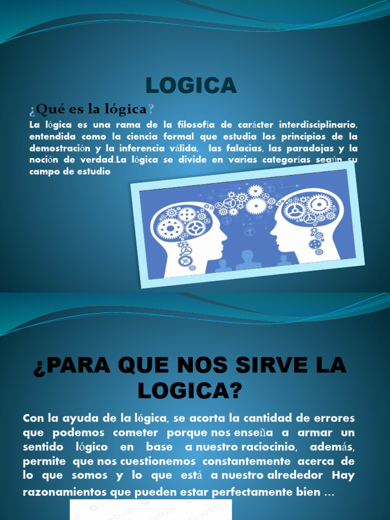 Presentacion Logica | PDF | Lógica matemática | Lógica