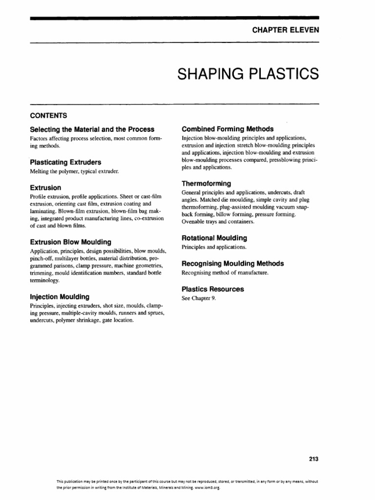 Shaping Plastics | PDF | Resource | Mining