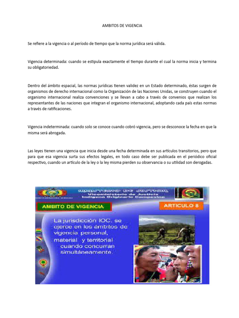 Ambitos de Vigencia | PDF