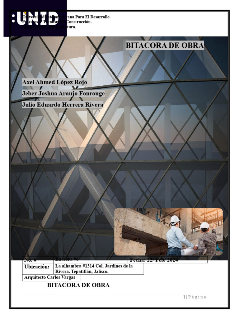 Bitacora de Obra | PDF | Ingeniería | Diseño arquitectonico