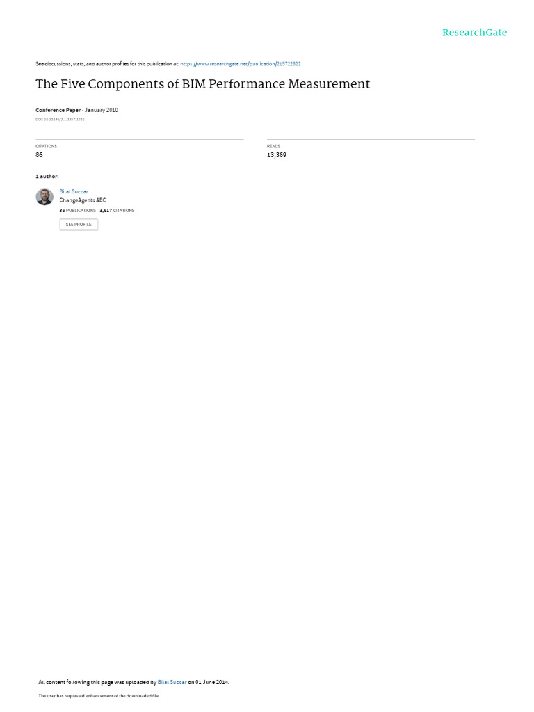 The Five Components of BIM Performance Measurement | PDF | Building ...