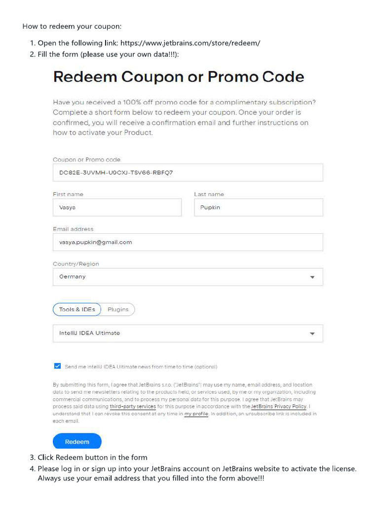 How To Activate Your IDEA Coupon Code | PDF