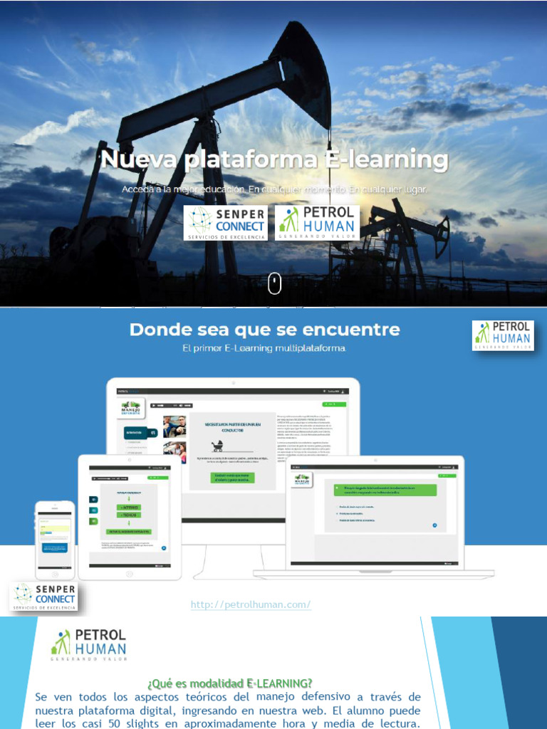 Presentacion Servicio E-LEARNING 2023 | Descargar gratis PDF | Vehículos | Transporte