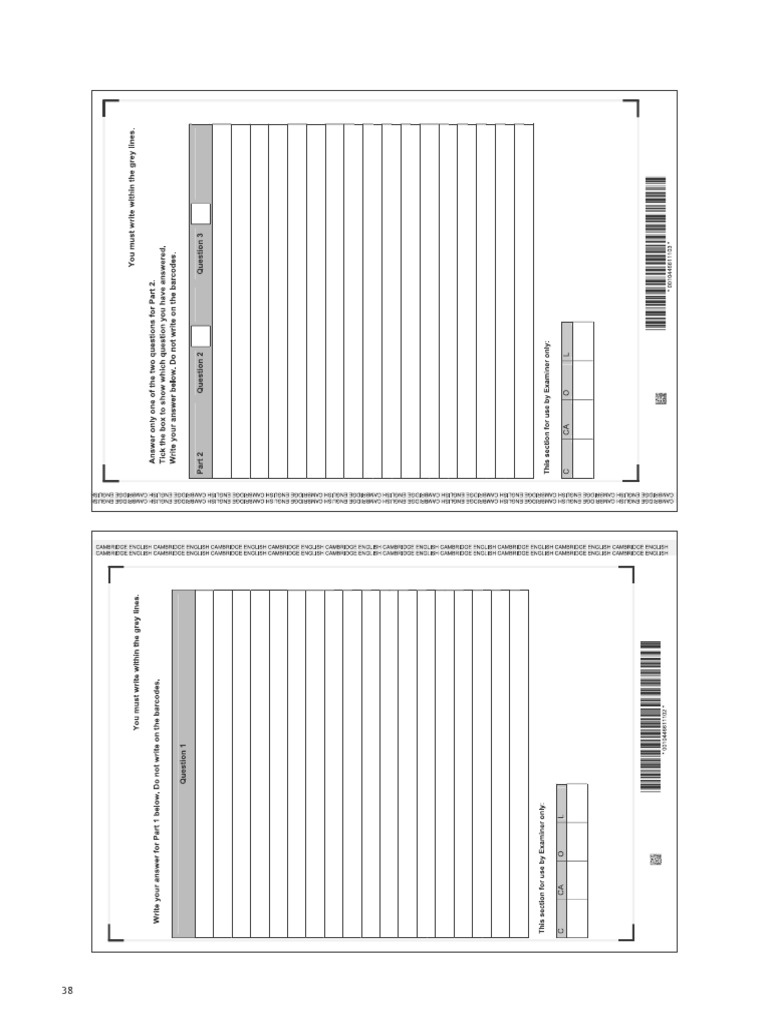 Answer Sheet Writing Spetember PET | PDF