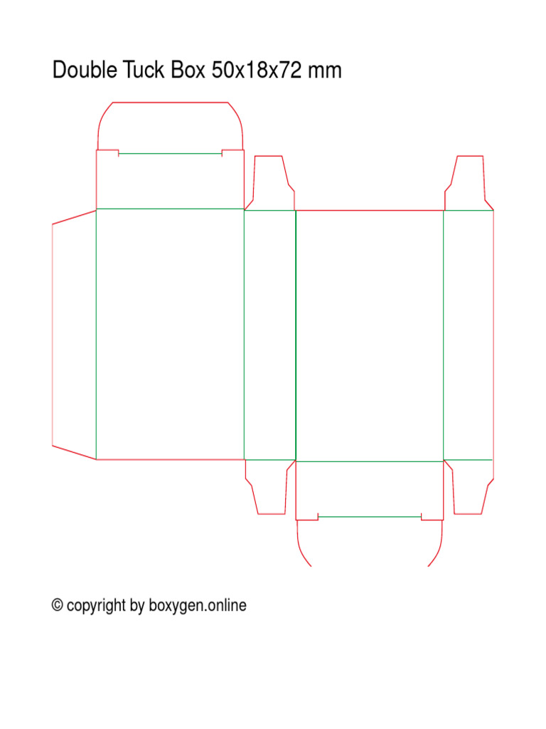 Double Tuck Box 50x18x72 MM | PDF
