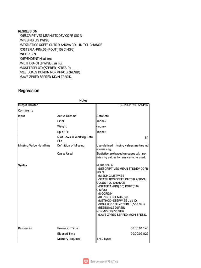 Regression | PDF | Errors And Residuals | Dependent And Independent Variables