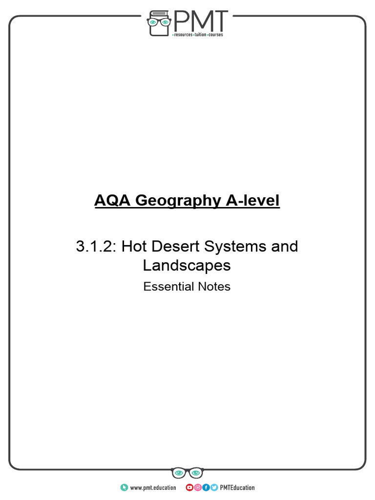 Essential Notes - Hot Desert Systems and Landscapes - AQA Geography a ...