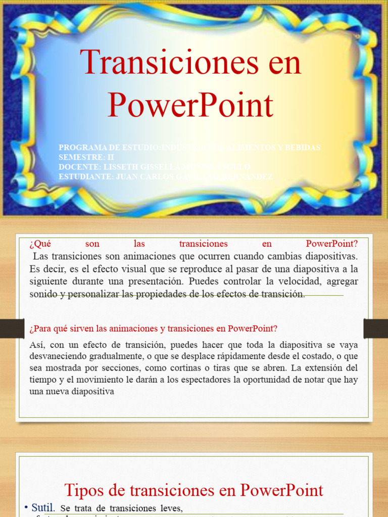 Transiciones en PowerPoint JUAN CARLOS | Descargar gratis PDF ...