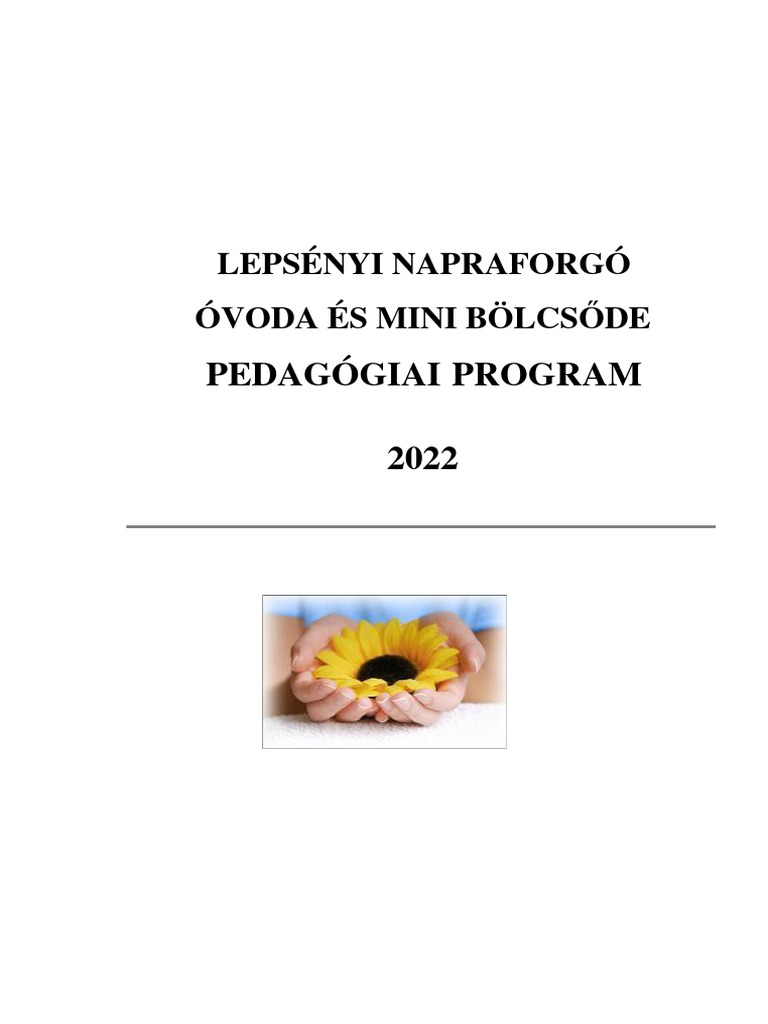 Pedagógiai Program Óvoda | PDF