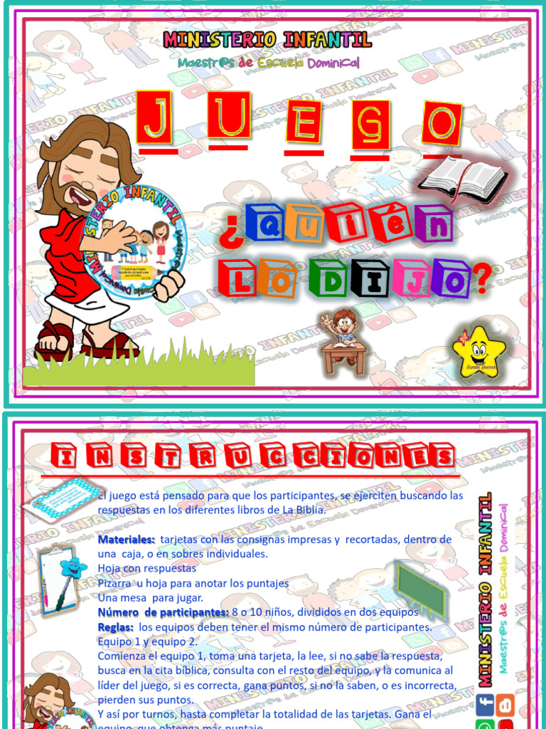 Copia de QUIÉN LO DIJO - JUEGO | PDF | Libros de la Biblia hebrea | Biblia