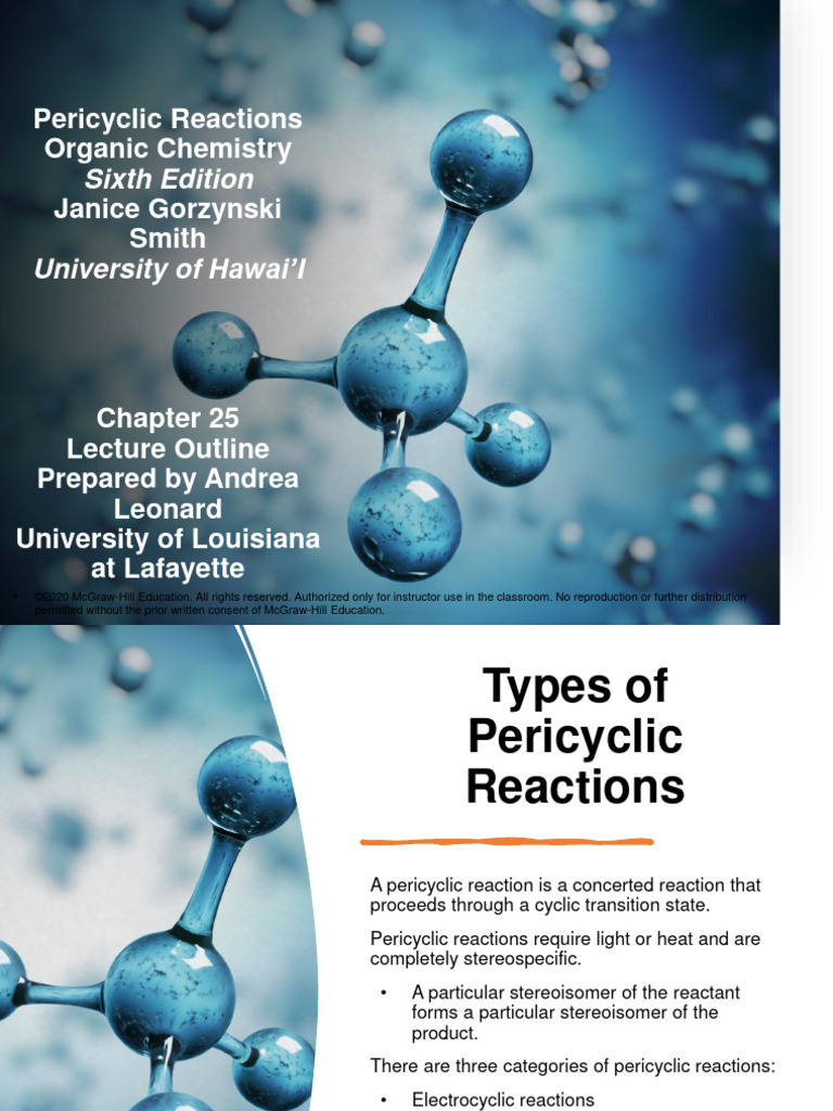 Per I Cyclic Reactions Lecture | PDF | Molecular Orbital | Photochemistry