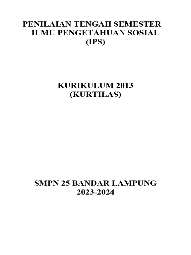 Soal Pts Ips 8 Genap 2024 | PDF