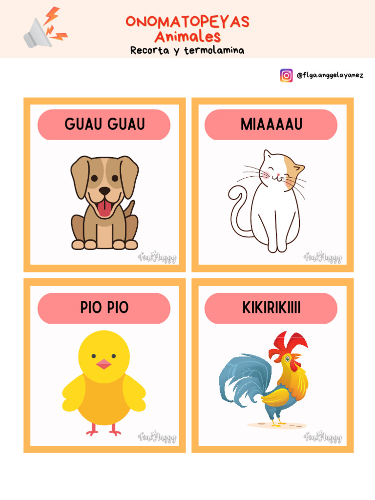 Onomatopeyas Animales | PDF