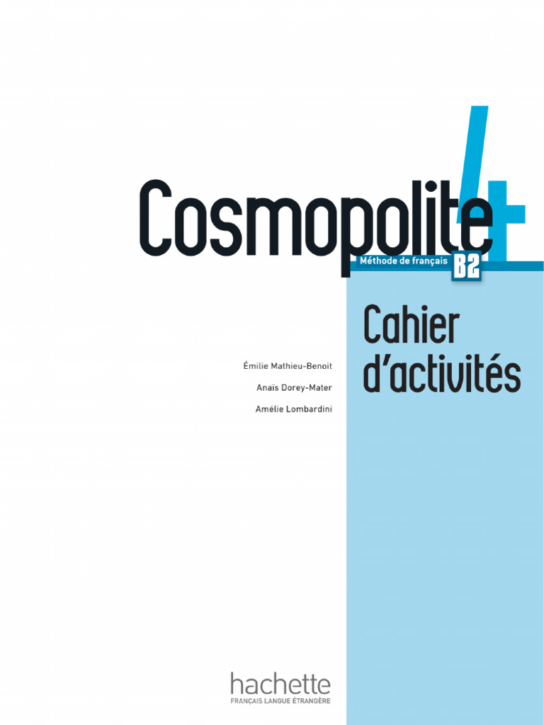 Cosmopolite 4 Cahier Corriges Integres | PDF