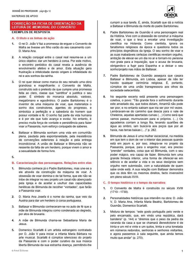 Ae Pag12 Ficha Orient Leitura Memorial Sol | PDF