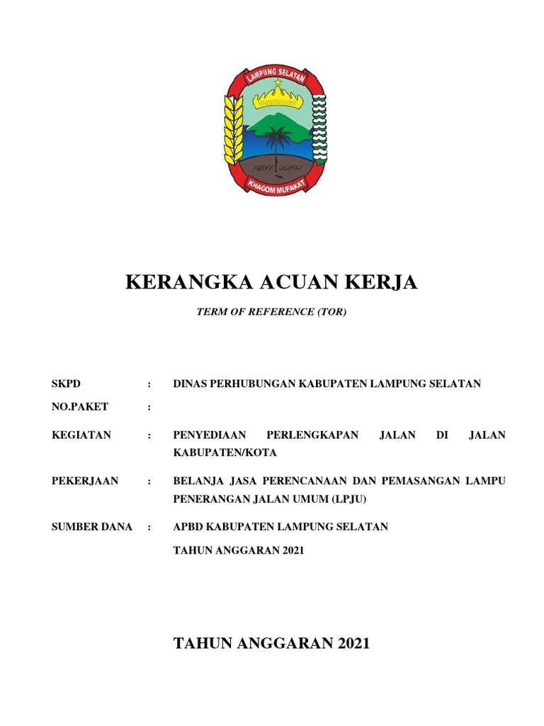 Kak Lpju Perencanaan | PDF | Teknologi & Rekayasa