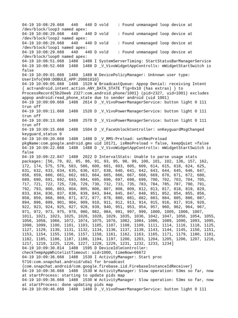 Android System Log Analysis | PDF | System Software | Utility Software
