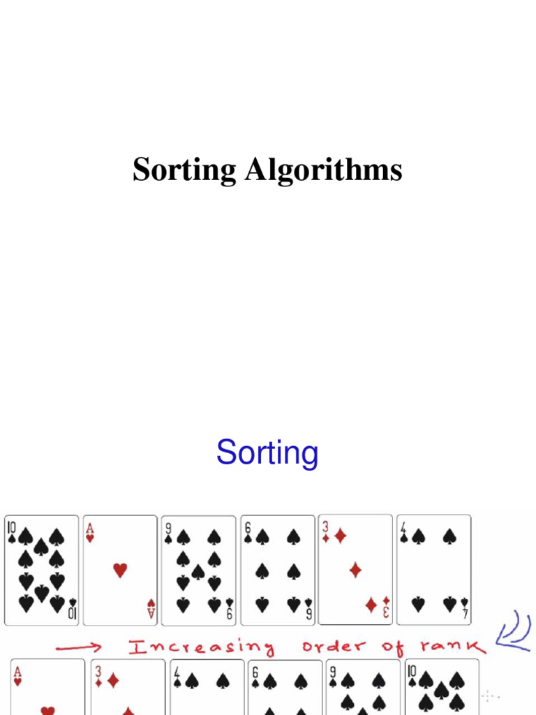 Sorting Alorithms | PDF | Applied Mathematics | Computer Programming Sorting Alorithms | PDF | Applied Mathematics | Computer Programming