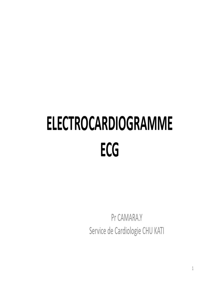 Cours ECG Normal | PDF | Électrocardiographie | Cardiologie