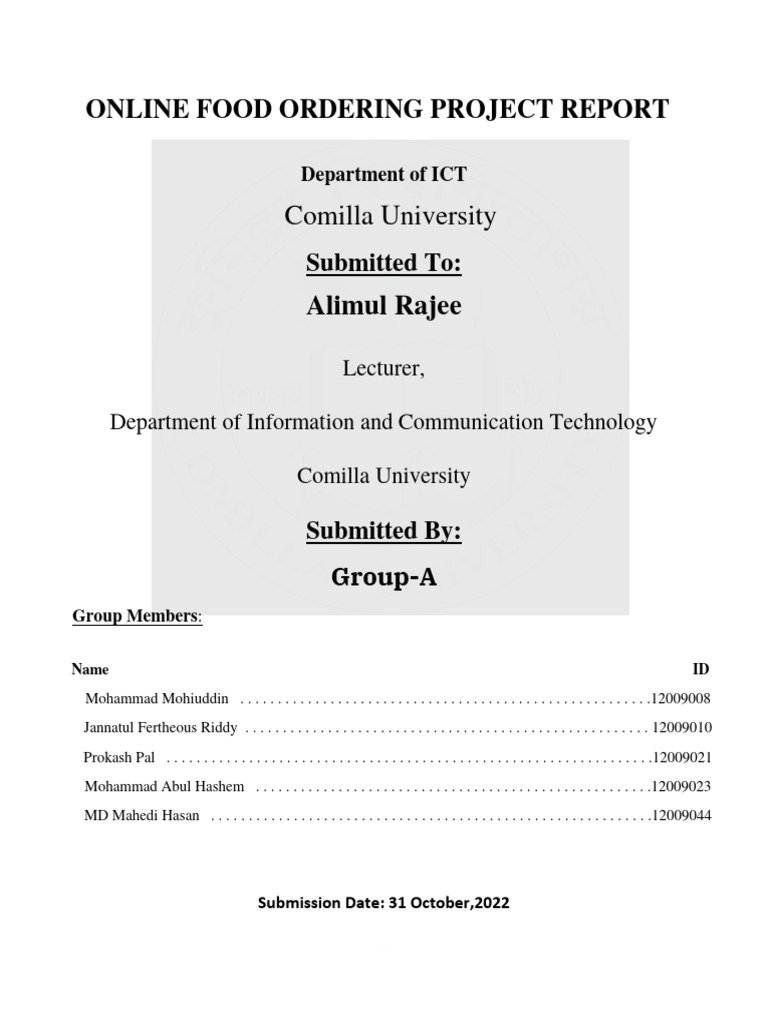 Online Food Order Project | PDF | Php | World Wide Web
