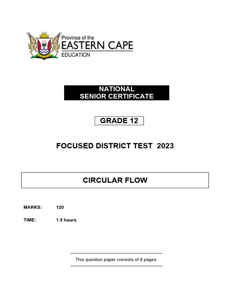 Circular Flow Test | PDF | Fiscal Multiplier | Consumption (Economics)