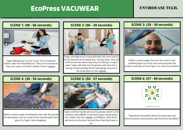 Green Clean Photographic Environmental Storyboard (A4 (Landscape) ) | PDF
