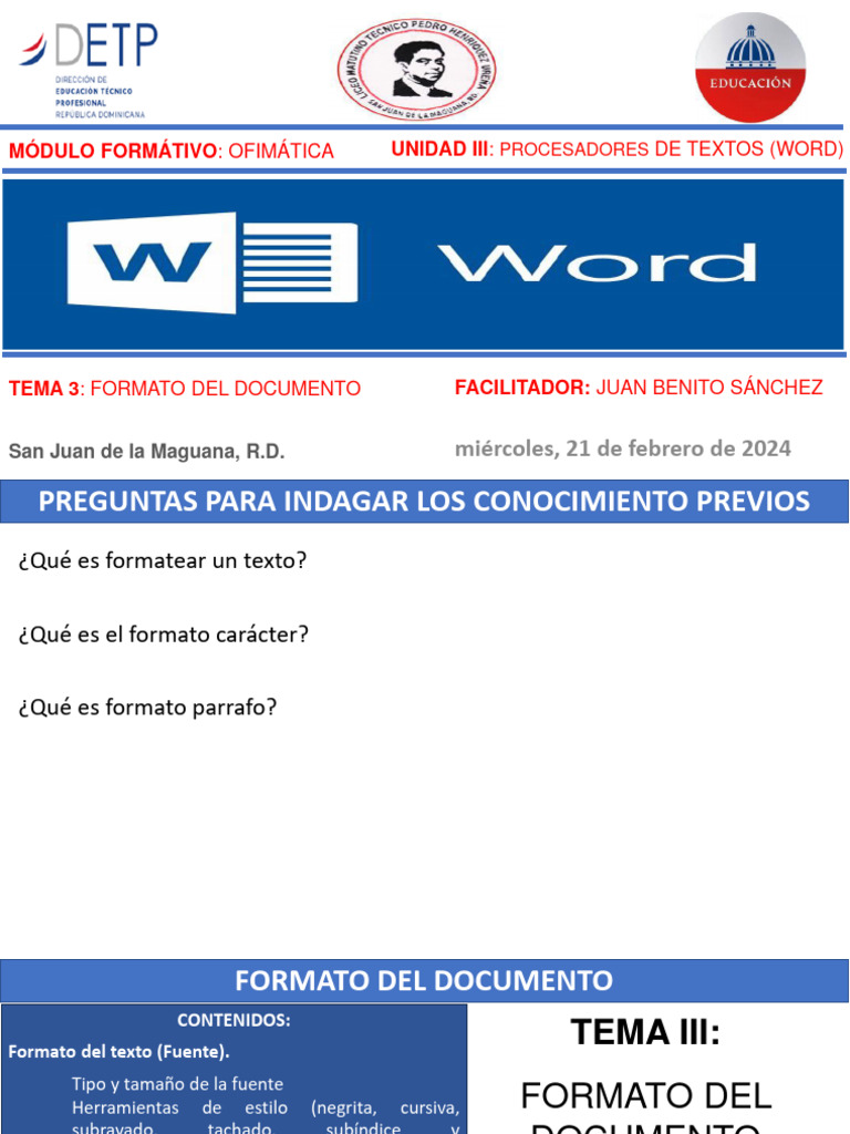 Presentacion Tema 3 - Formato Del Documento | PDF | Diseño gráfico ...