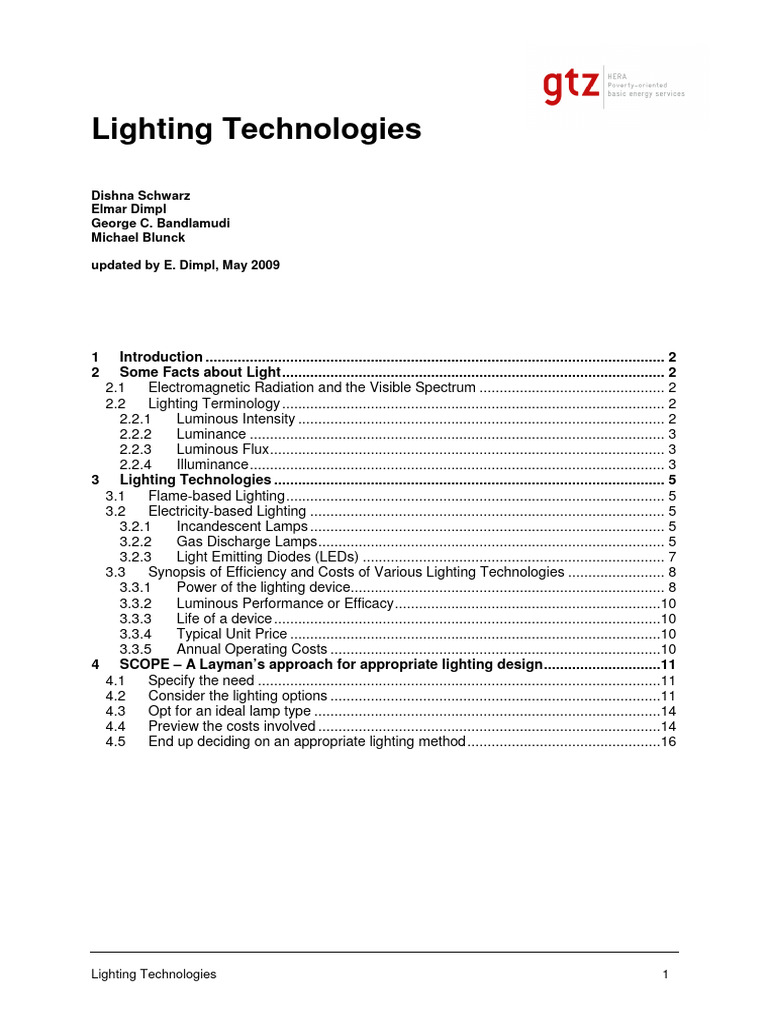 Lighting Technologies | PDF | Lighting | Compact Fluorescent Lamp