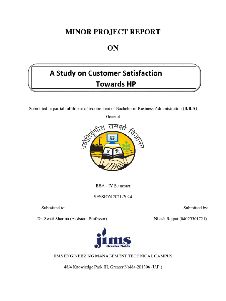 Nitesh Rajput 2nd MPR Final PDF | PDF | Hewlett Packard | Sales