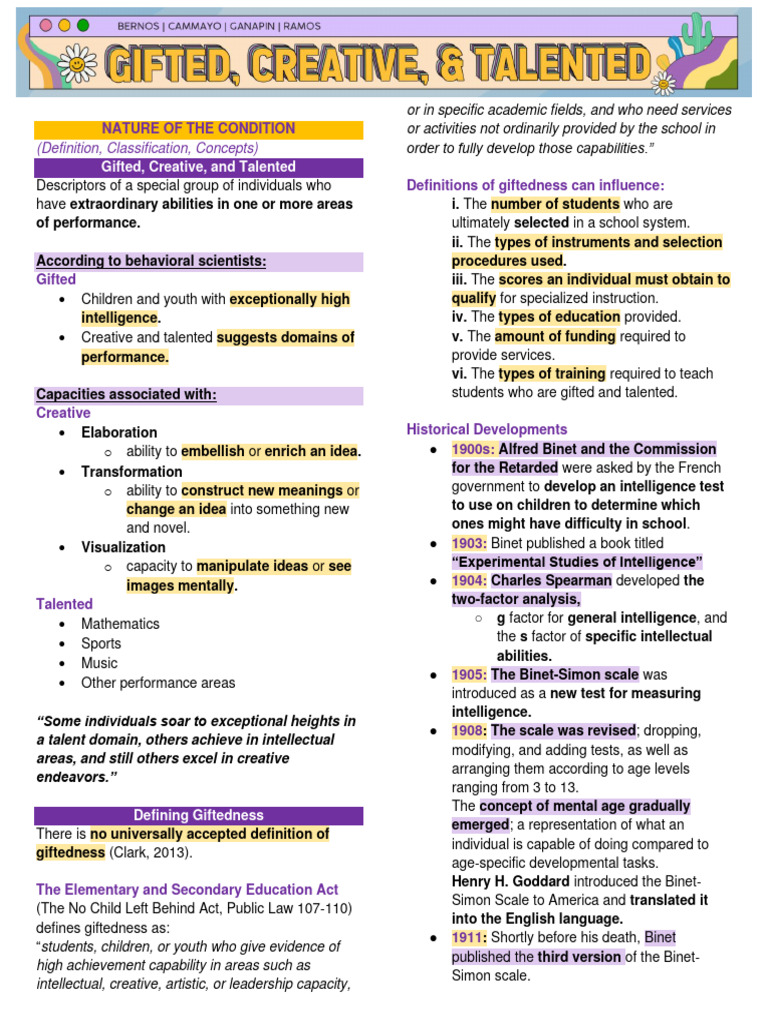 Understanding Giftedness and Talent | PDF | Intellectual Giftedness ...