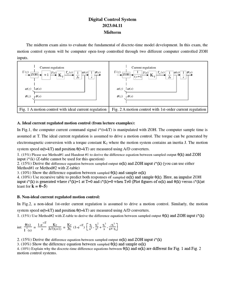 DCS Midterm 2023 | PDF | Analog To Digital Converter | Torque