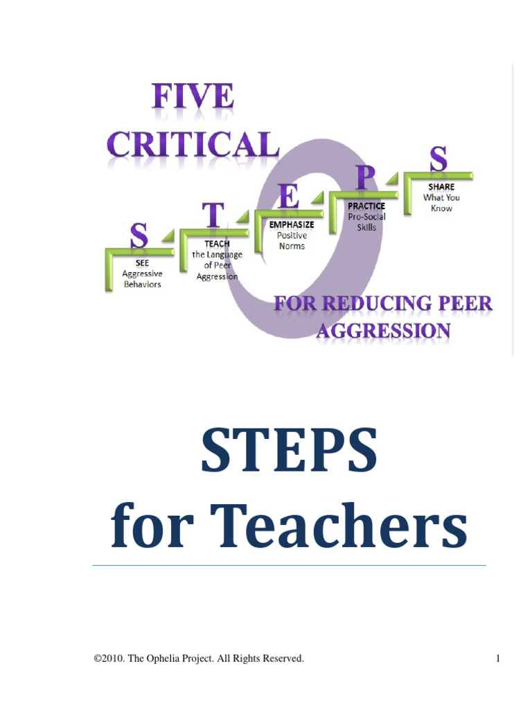 Steps-For-Teachers Reduce Peer Aggression | PDF | Aggression | Bullying