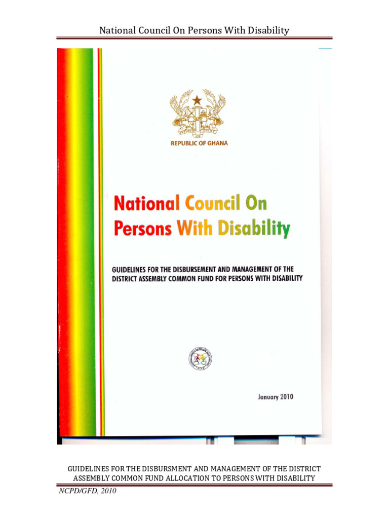 Guidelines For Disbursement of DACF Share of PWD | Download Free PDF | Disability | Employment